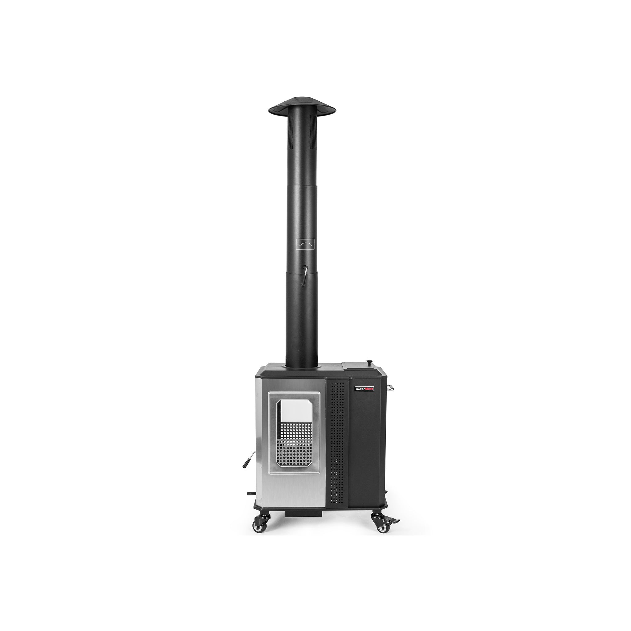 110,000 BTU Pellet Patio Heater for Outdoor Use with Tempered Glass Wi ...